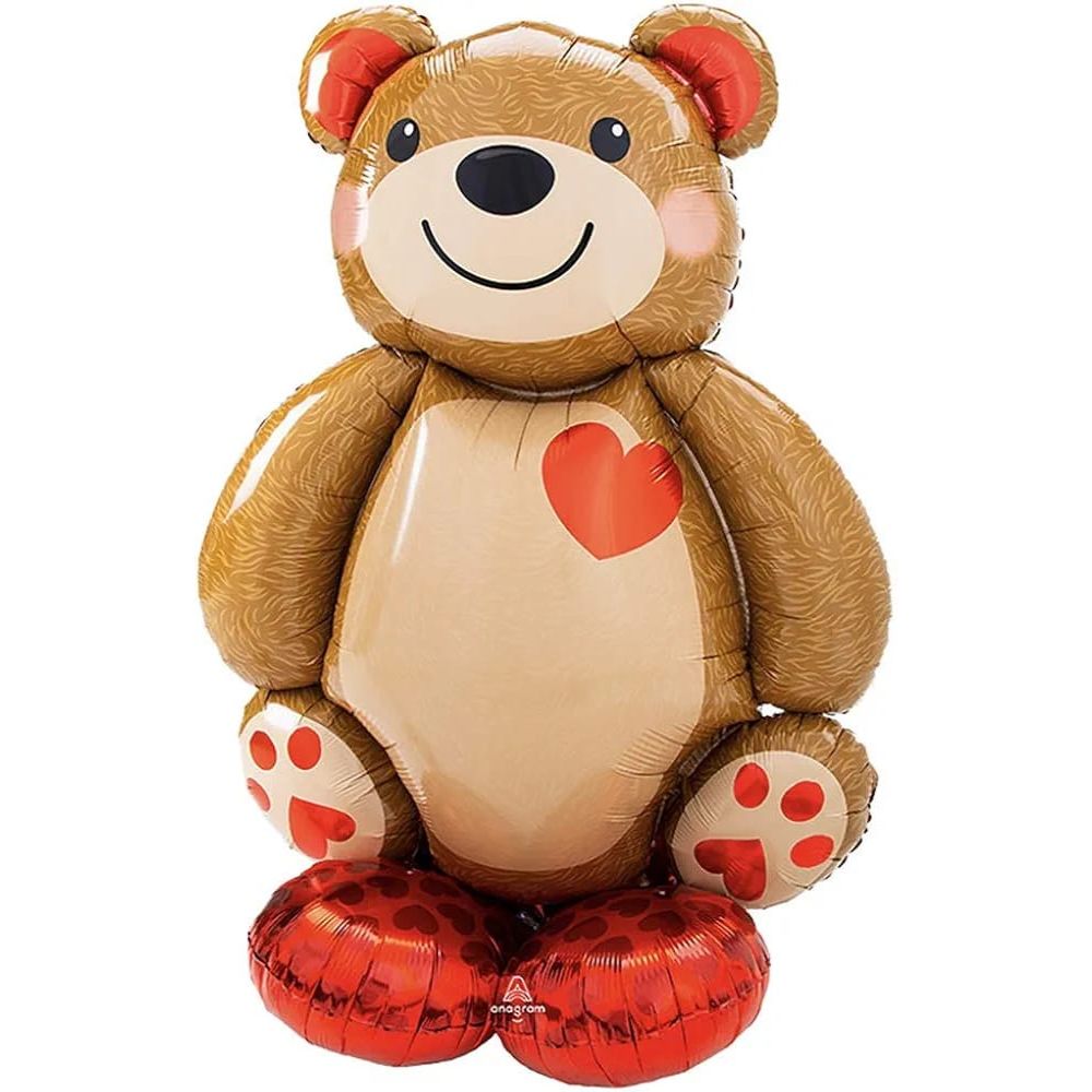 Teddy Bear Standalone Foil Balloon 1pc Large Size – Party Oasis Qatar