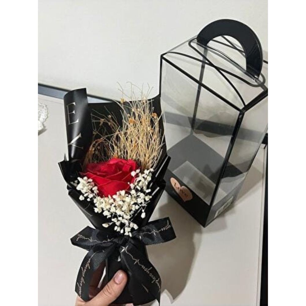 Artificial Flower Bouquet in Box Red Color – Party Oasis Qatar