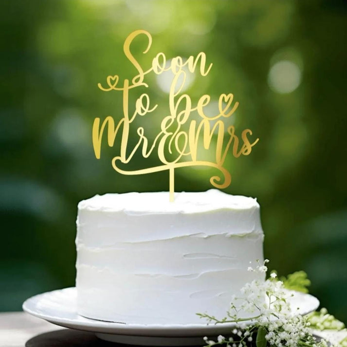 Soon To Be Mr & Mrs Cake Topper – Party Oasis