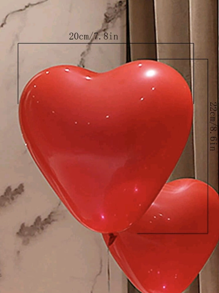 Heart shape balloon non inflated- pack of 10 – Party Oasis