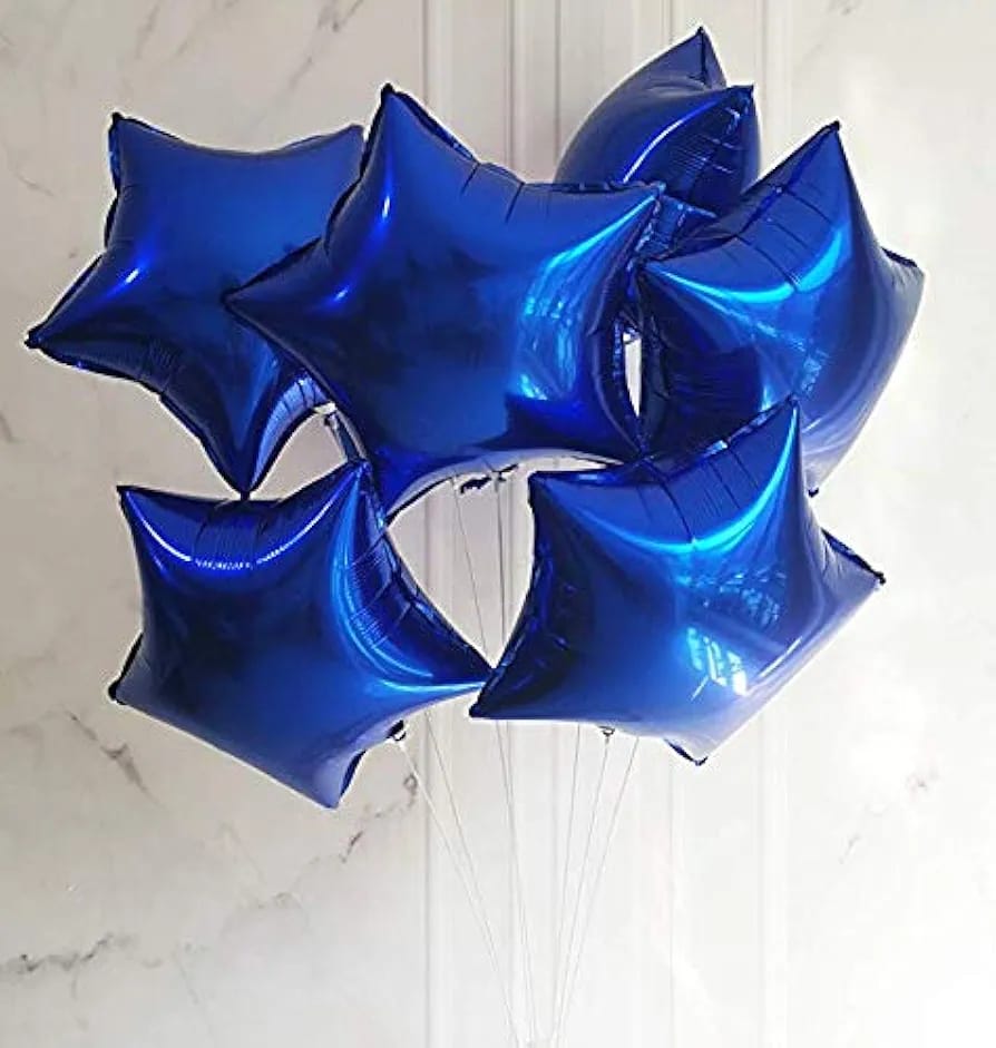 Navy blue star foil balloon 18 inches – Party Oasis Qatar